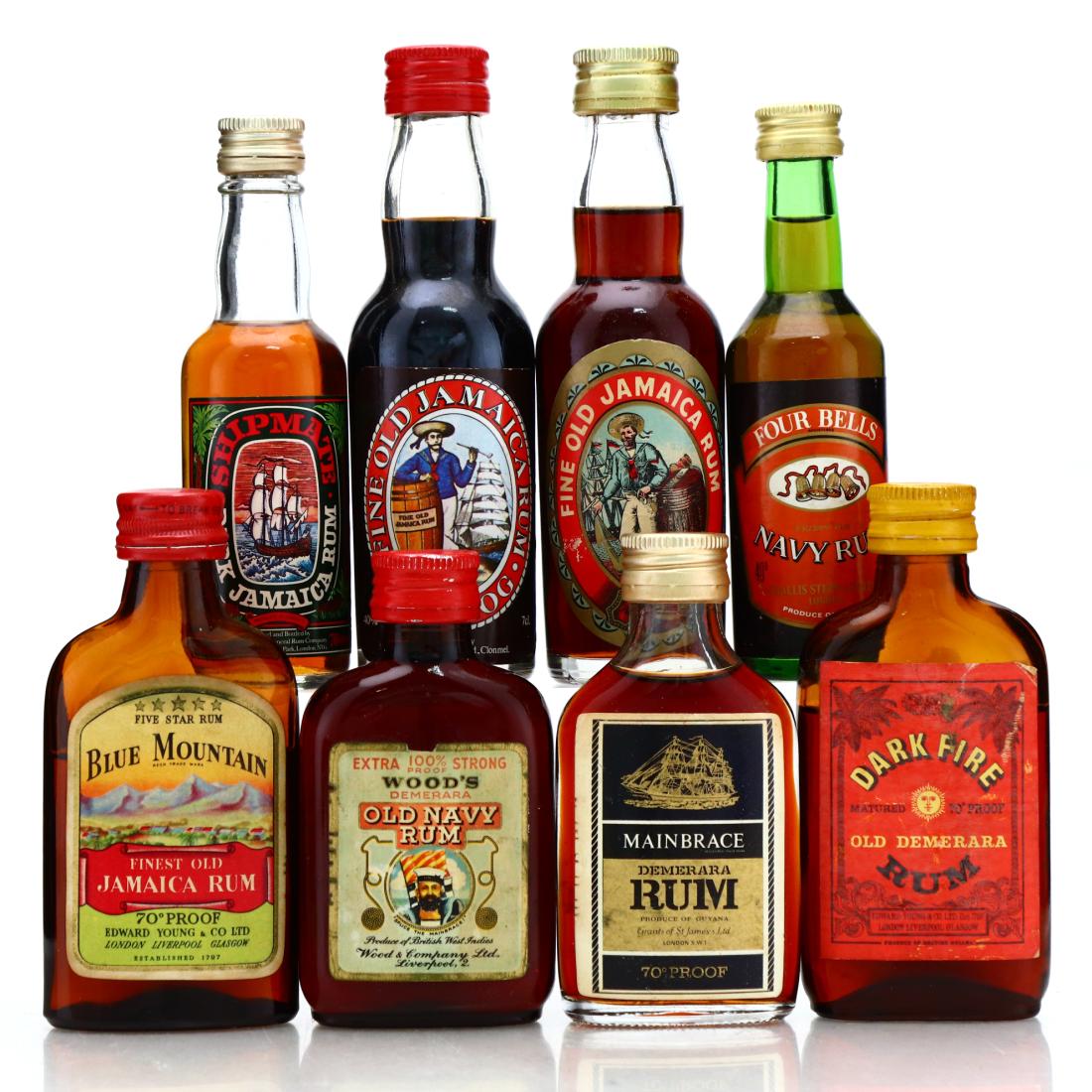 Rum Miniatures x 8 1960s-70s Rum | Rum Auctioneer