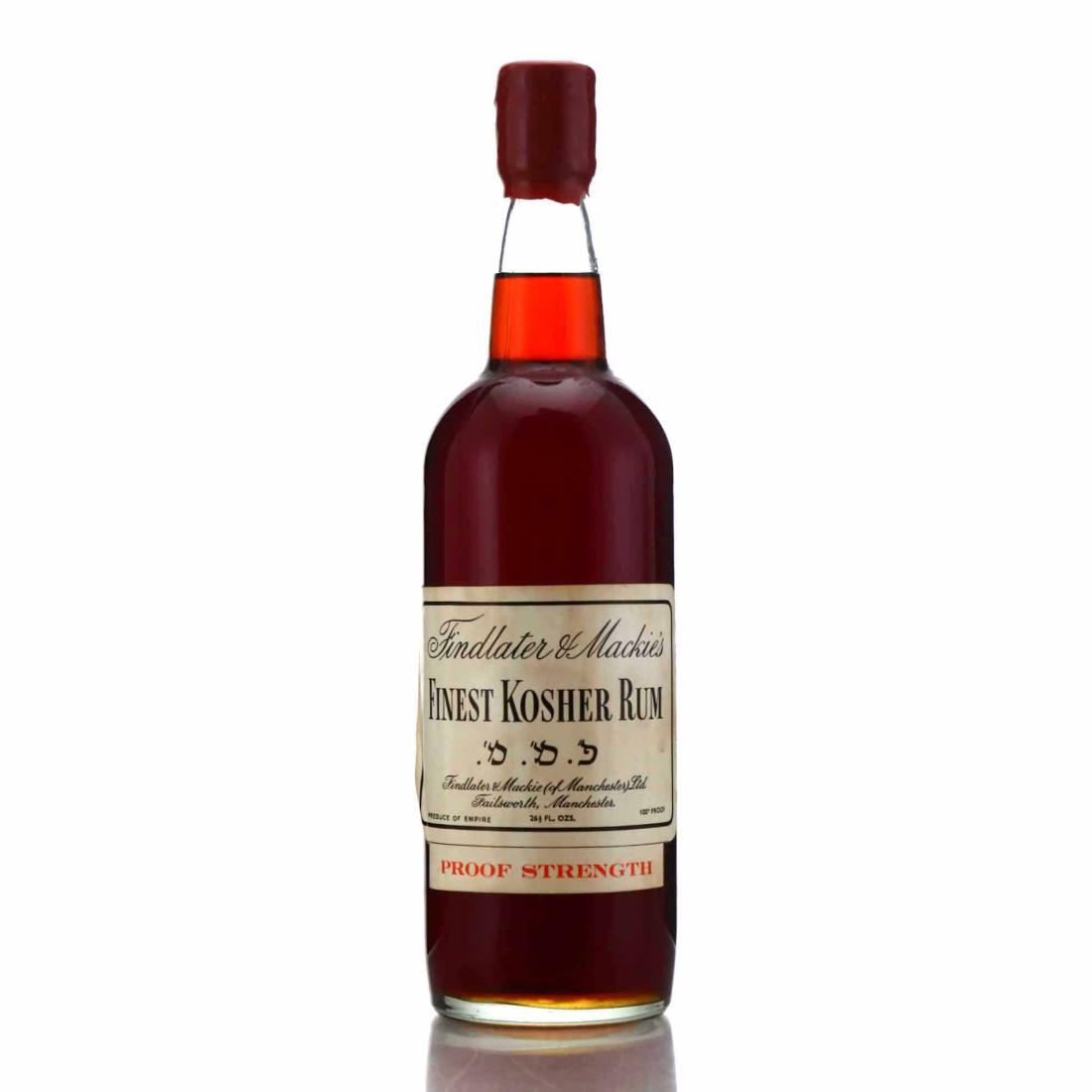 Findlater and Mackie Finest Kosher Rum 100 Proof 1970s Rum | Rum Auctioneer