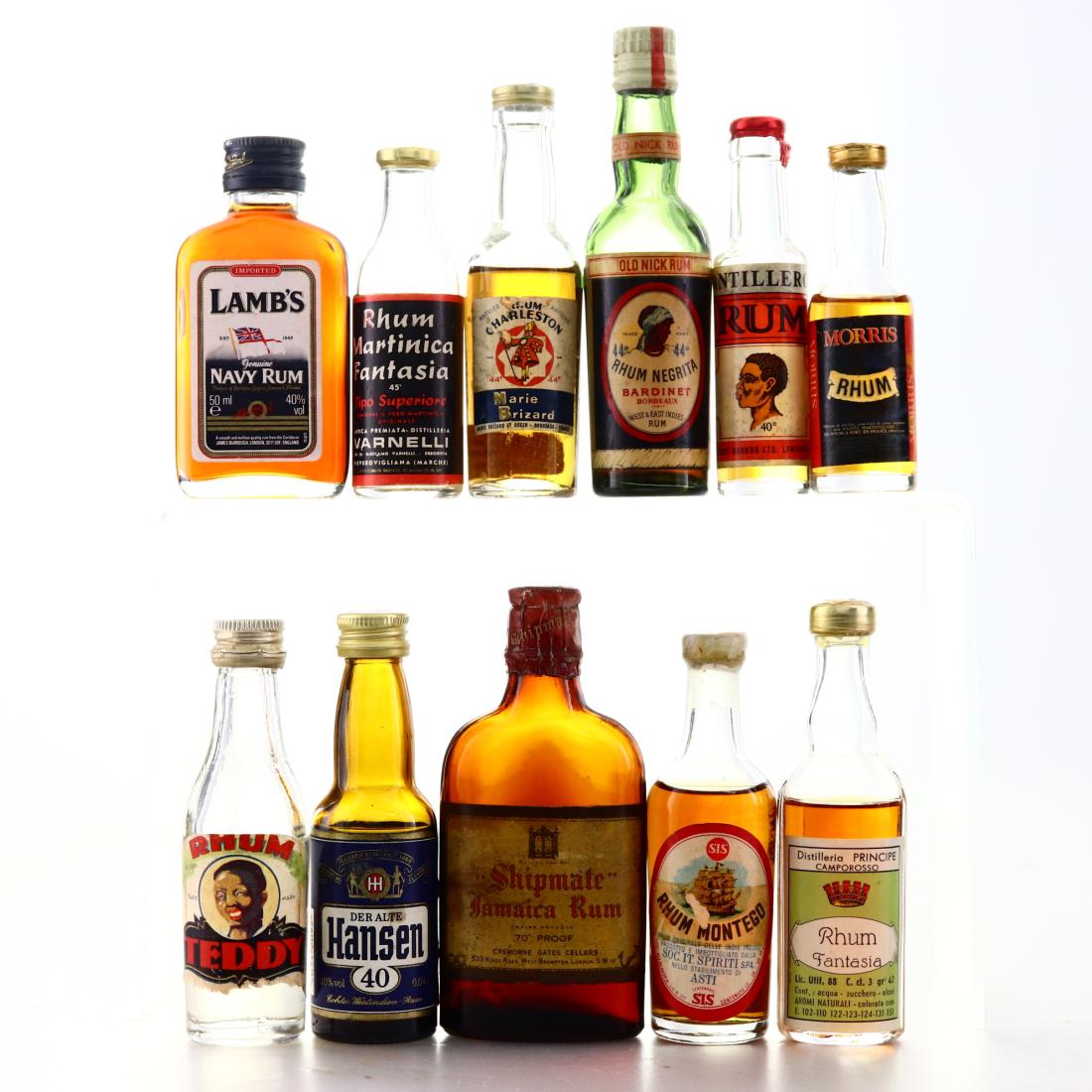 Rum Miniature Selection x 11 1970s-80s Rum | Rum Auctioneer
